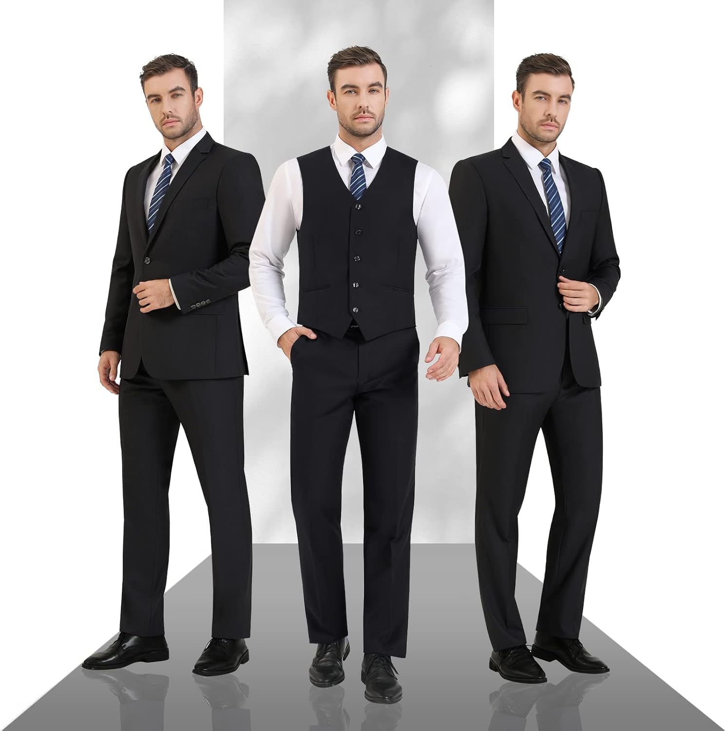 Cooper & Nelson Slim Fit Men’s Suit Set, 3 Piece – NordCloset